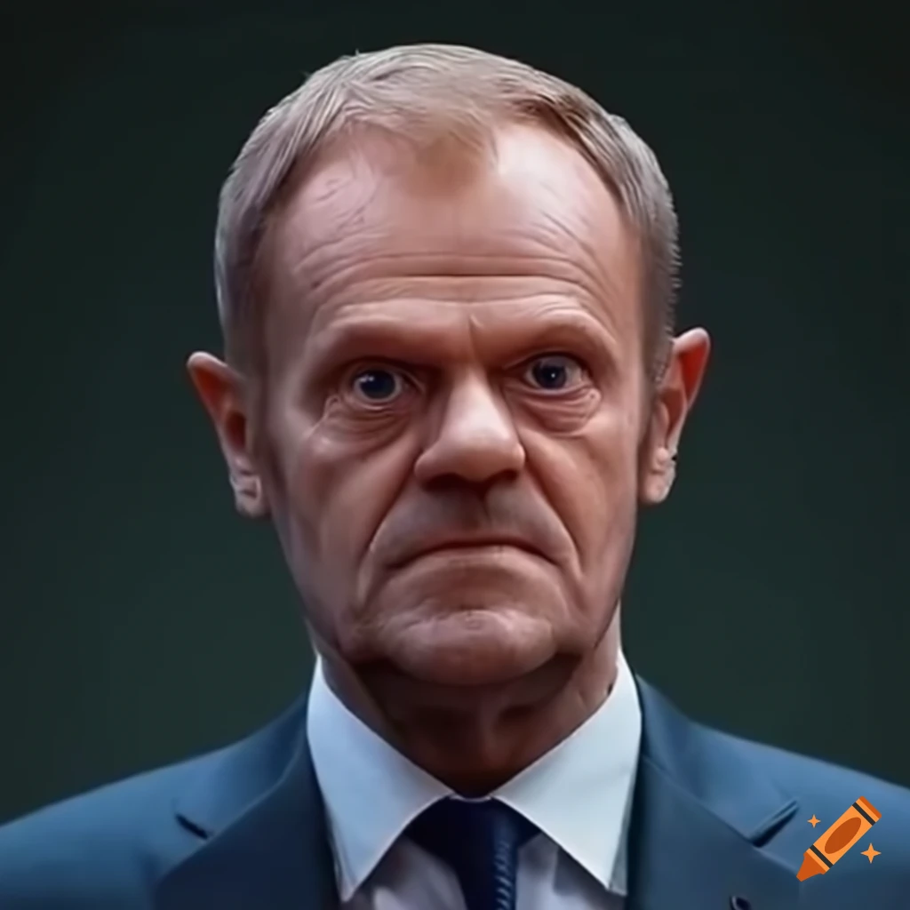 Funny meme of sneaky snake donald tusk