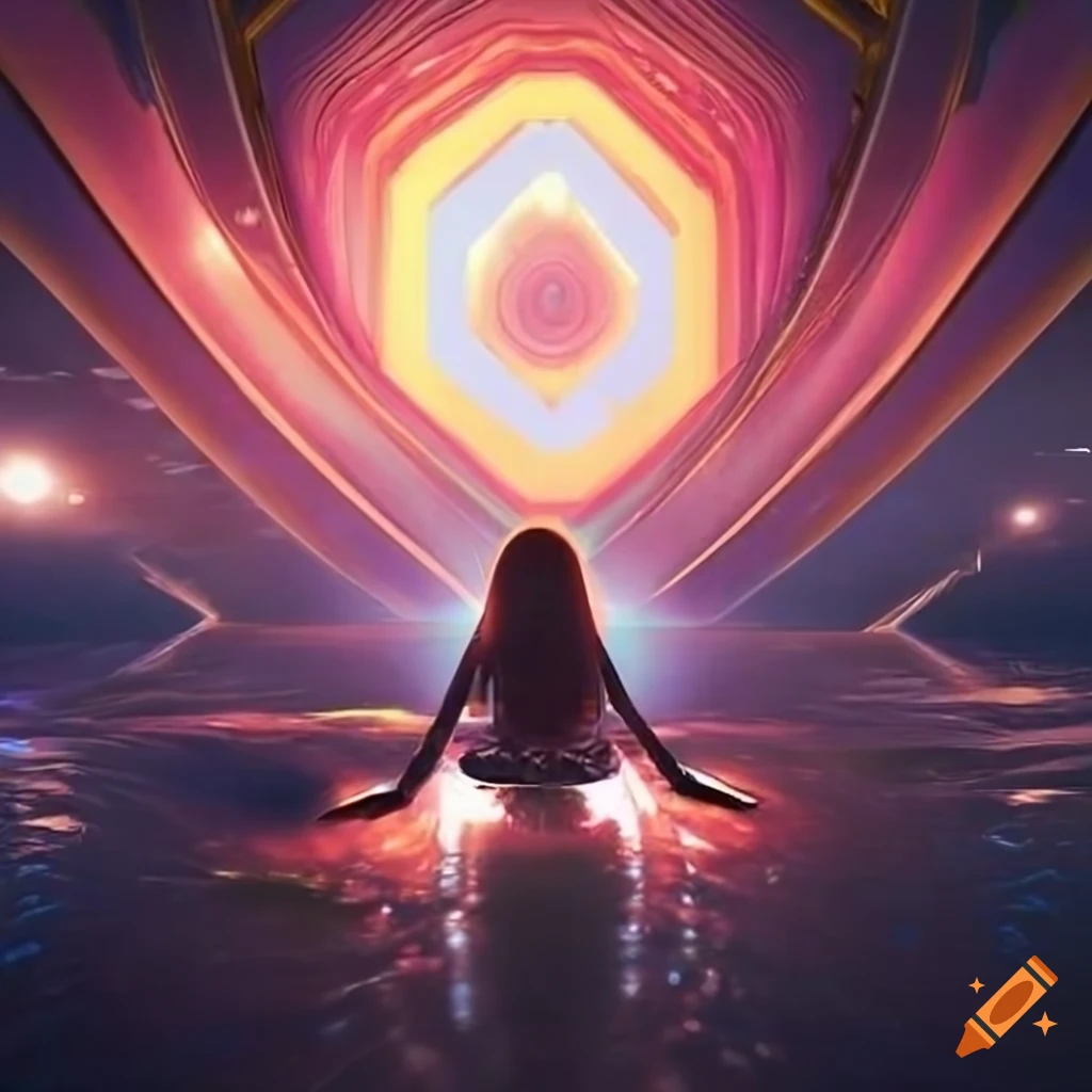 Abstract art with a multidimensional portal on Craiyon