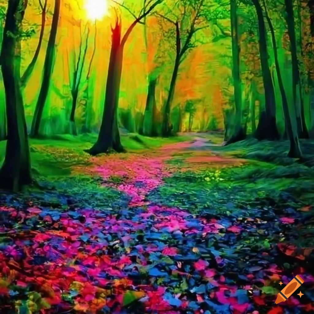 Vibrant nature scene on Craiyon