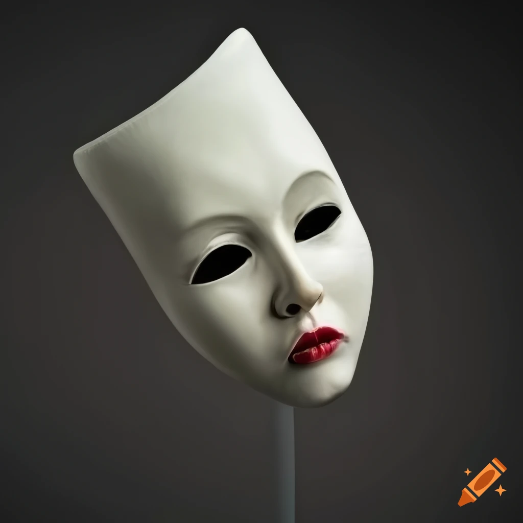 Female torso with a theatre mask