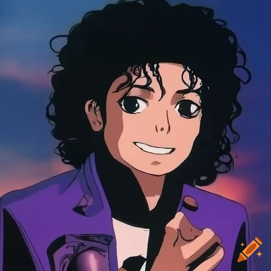 Anime depiction of michael jackson