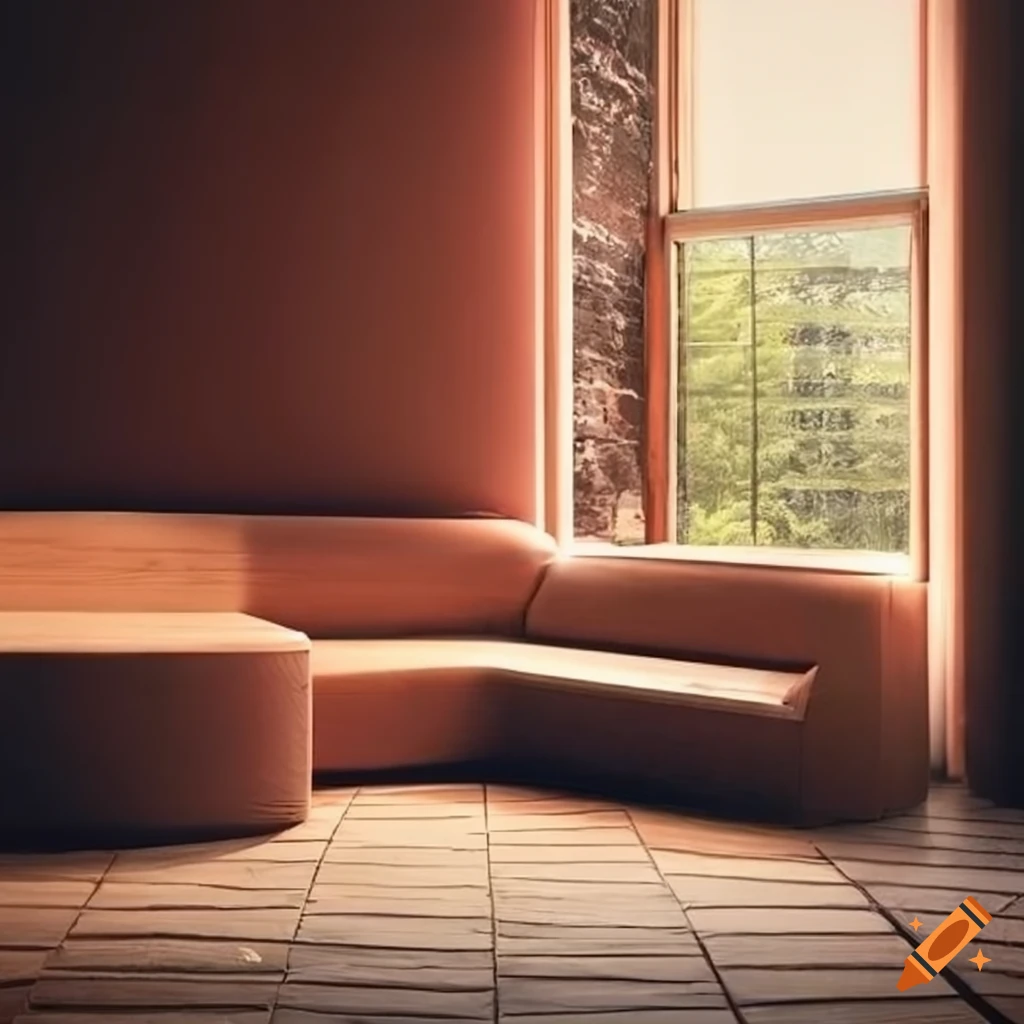 Modern conversation pit in a stylish living room on Craiyon