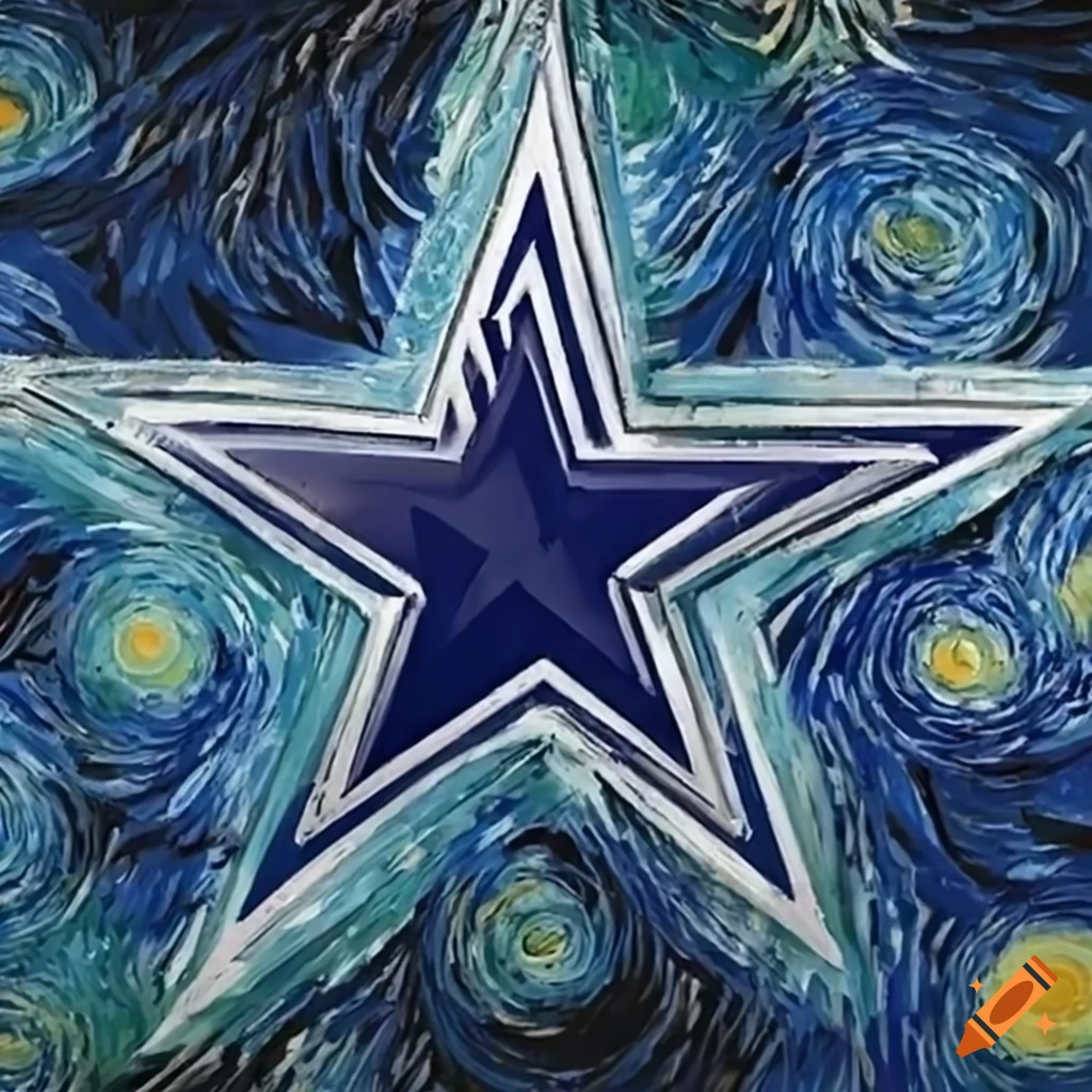 Dallas cowboys star with van gogh style