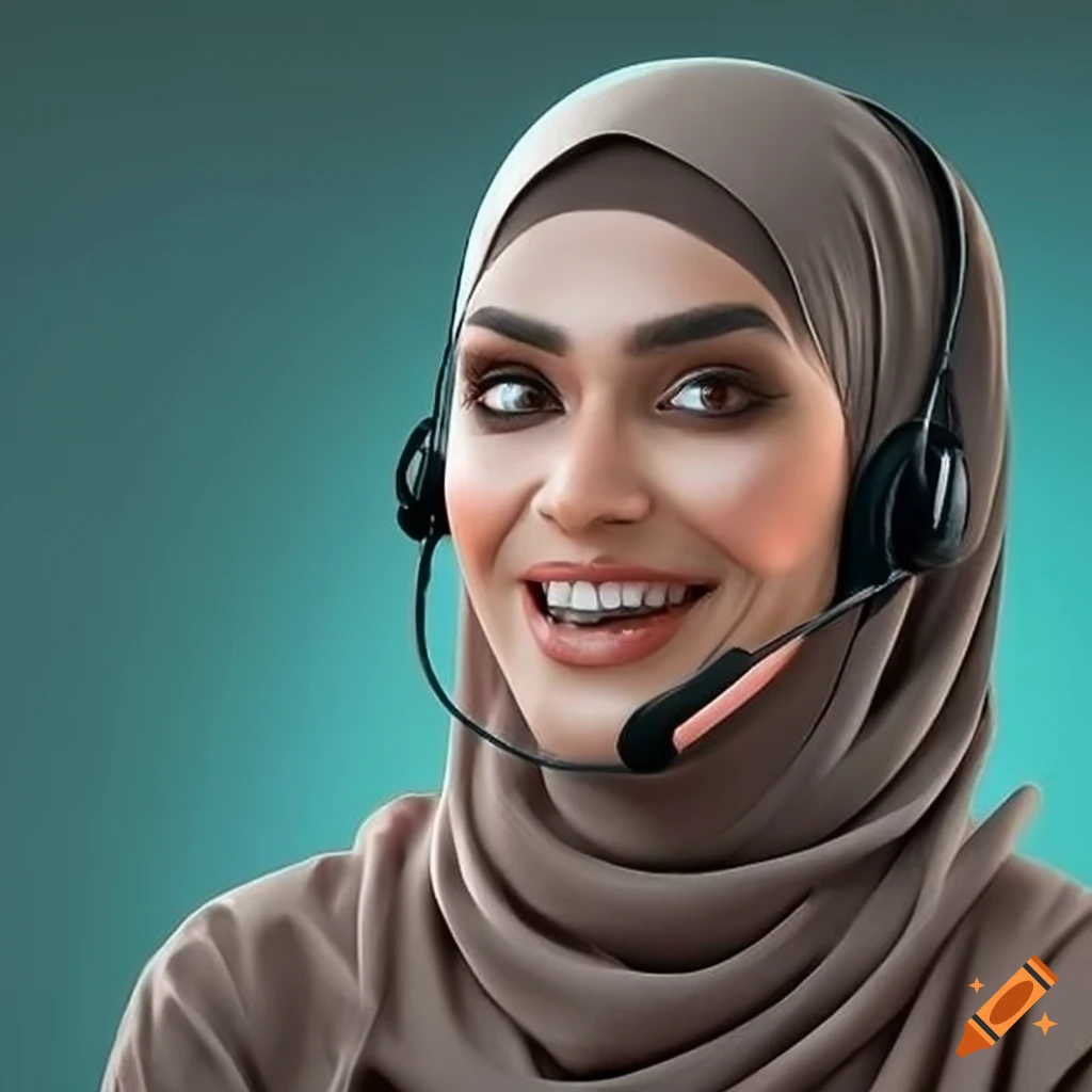 Diverse woman working in a call center