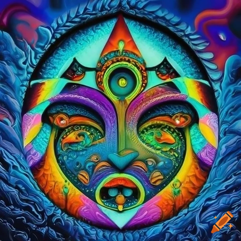Colorful and detailed psychedelic artwork