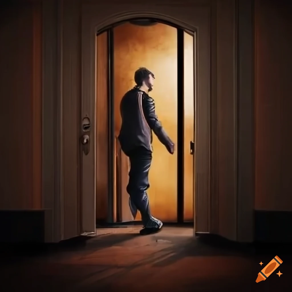 Man at the door looking inside a room