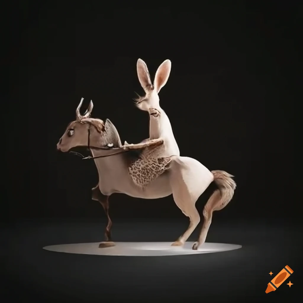 Rabbit riding a horse