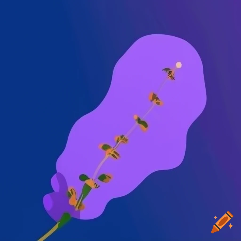 Lavender color flat illustration