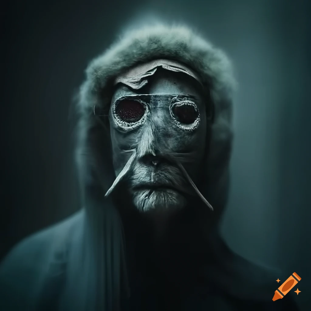 Mysterious portrait of an ethnic figure in a misty atmosphere on Craiyon