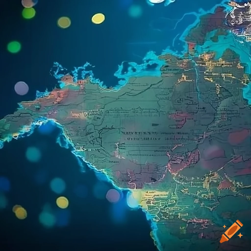 Detailed map of Russia with mountains, rivers, and cities on Craiyon