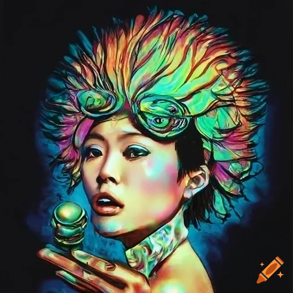 Graphic novel art featuring asian characters