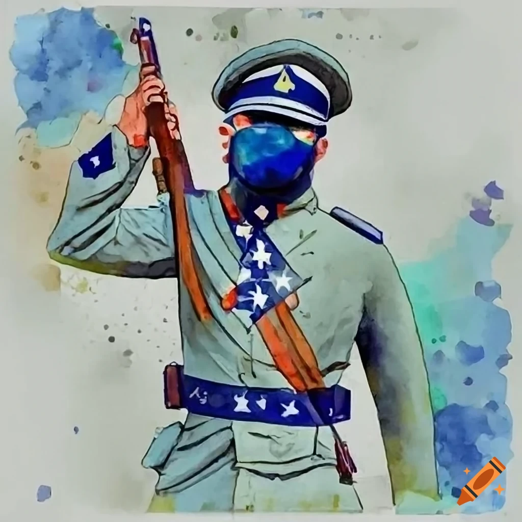 Portrait of a confederate soldier in uniform on Craiyon