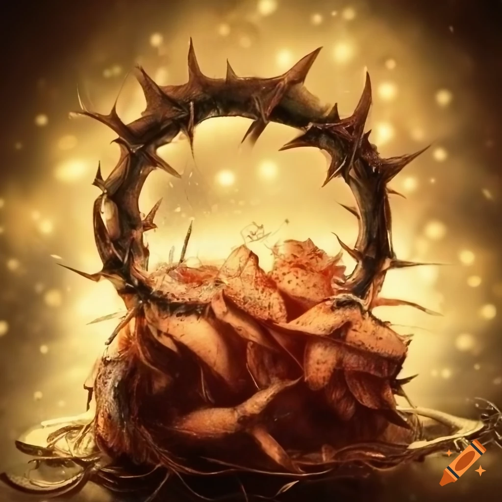 Festive image with chains and thorns for happy new year