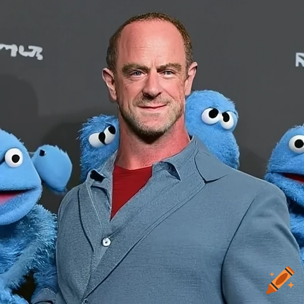 Christopher meloni and blue muppet in an action comedy