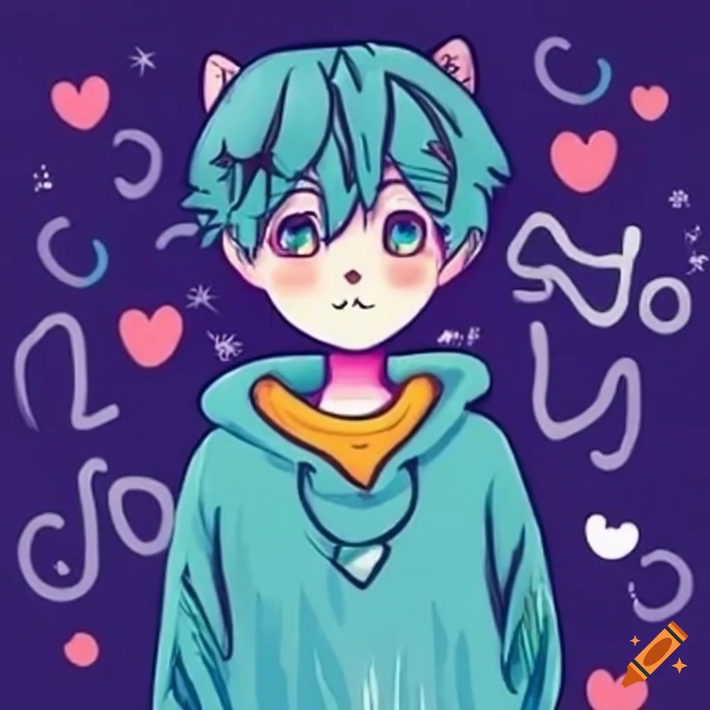 Cute anime cat boy on Craiyon