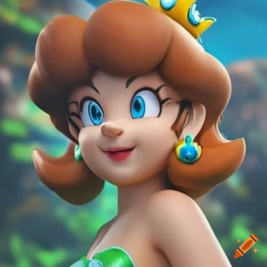 High-resolution portrait of princess daisy in a swimsuit on Craiyon