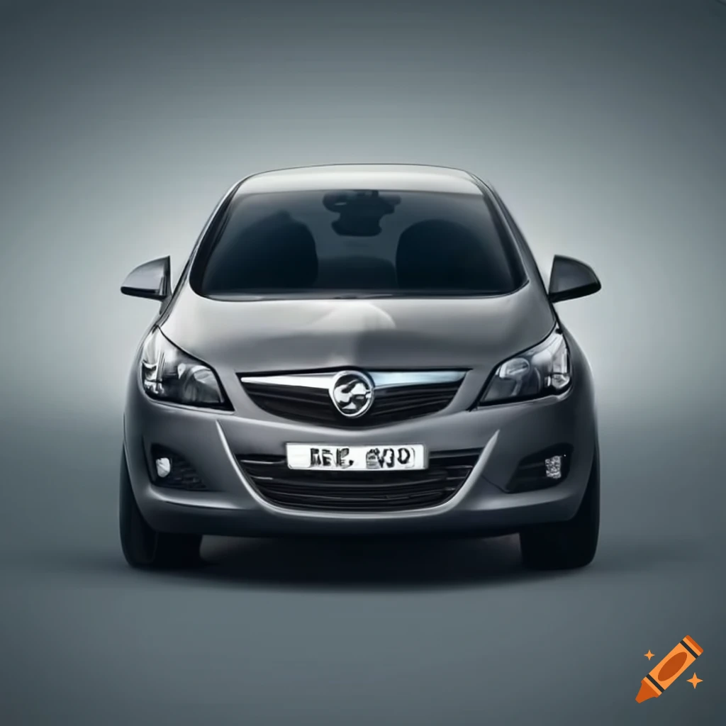 Front view of a grey 2010 Vauxhall Astra on Craiyon