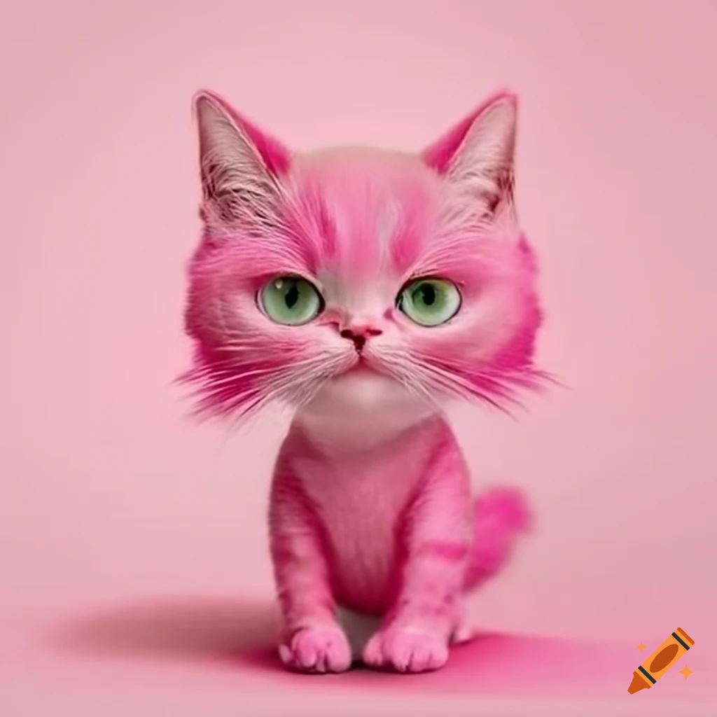 5 adorable pink kittens