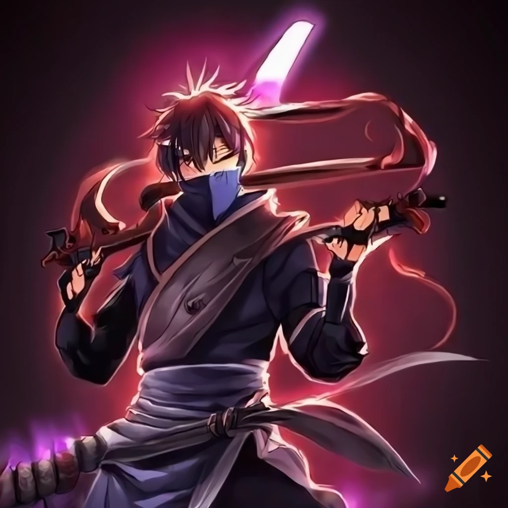 Epic master ninja in anime style