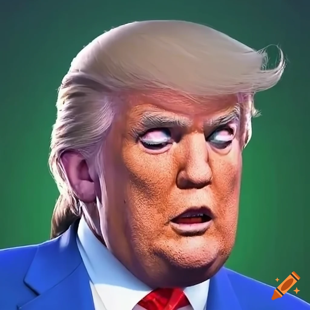Satirical depiction of donald trump as a mario character
