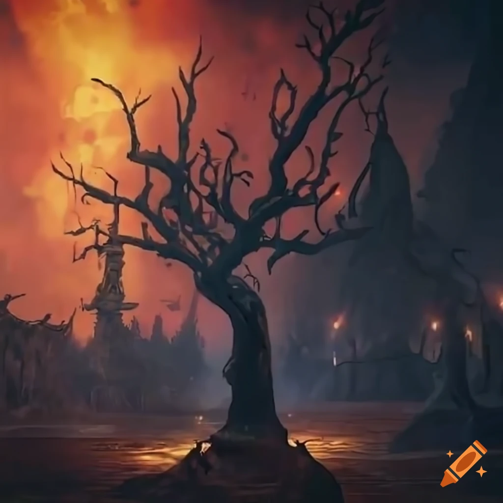 Symbol of eldenring with bloodborne imagery on Craiyon