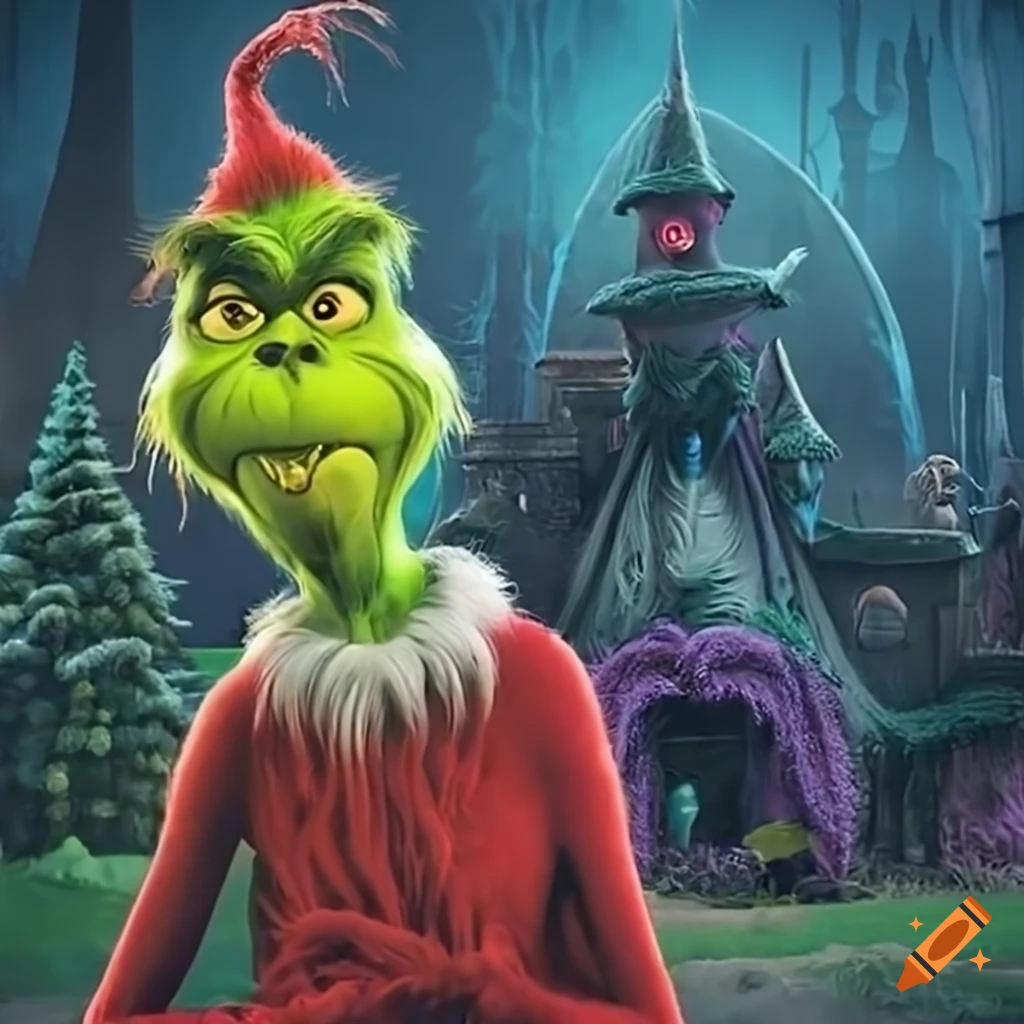 Backdrop of the grinch's lair