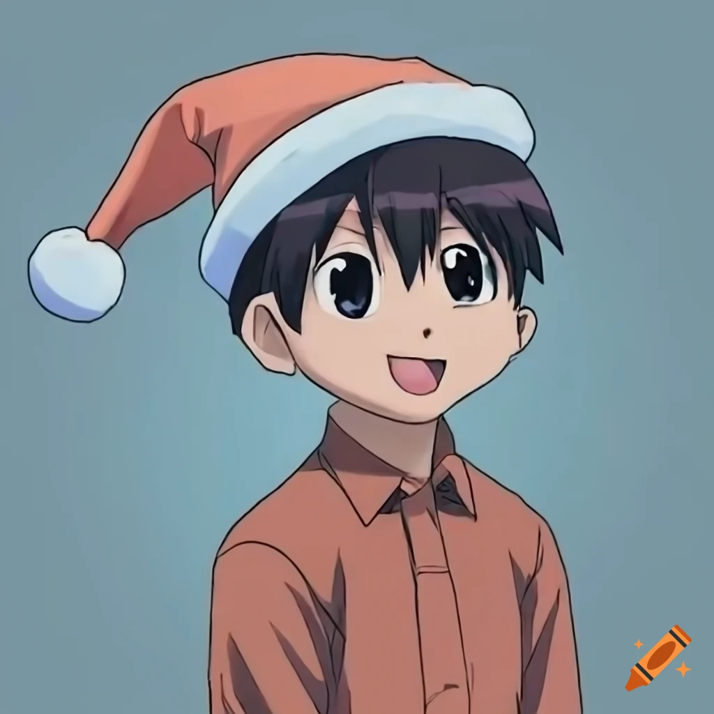 Cosplay of osaka from azumanga daioh with santa hat
