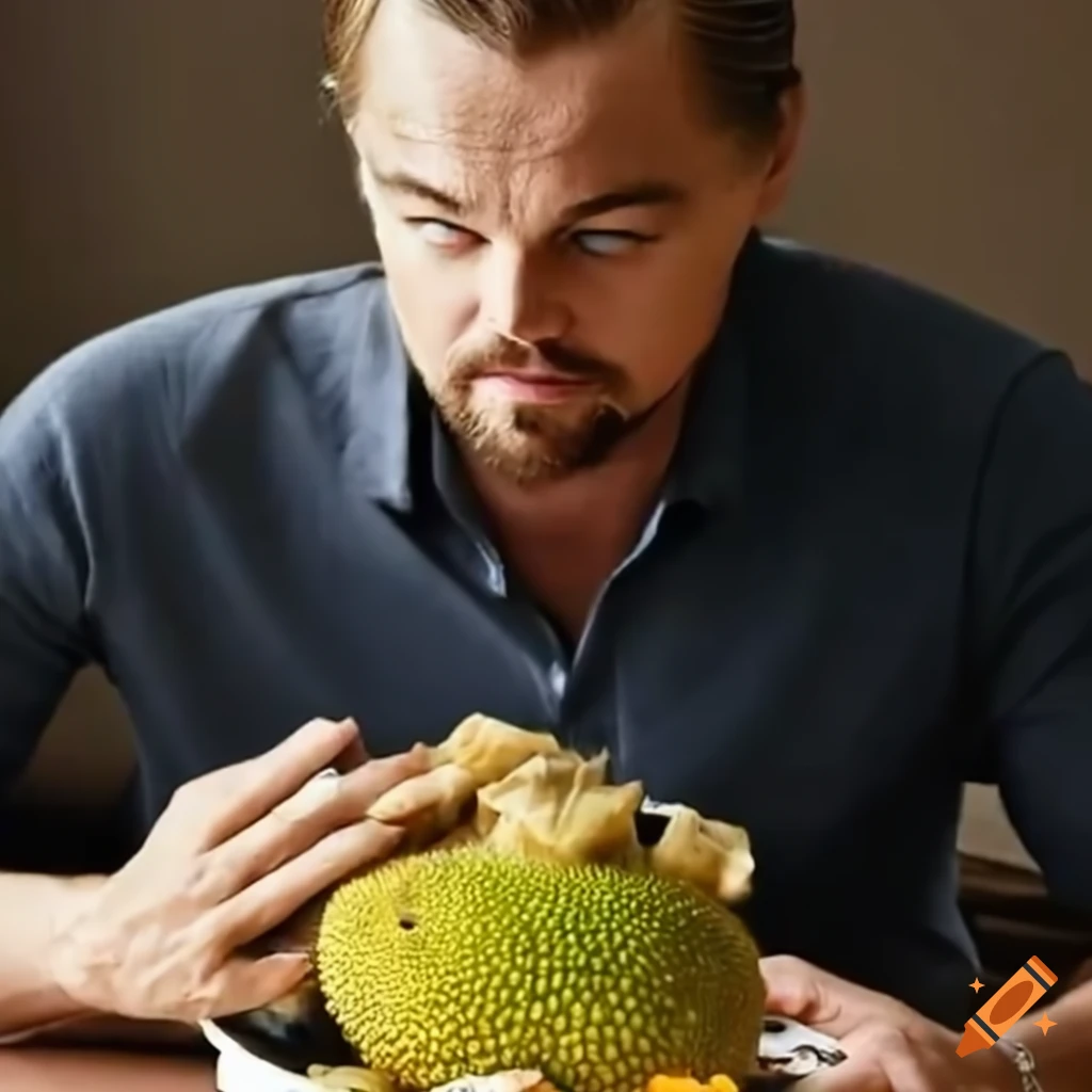 Leonardo dicaprio enjoying a jackfruit meal
