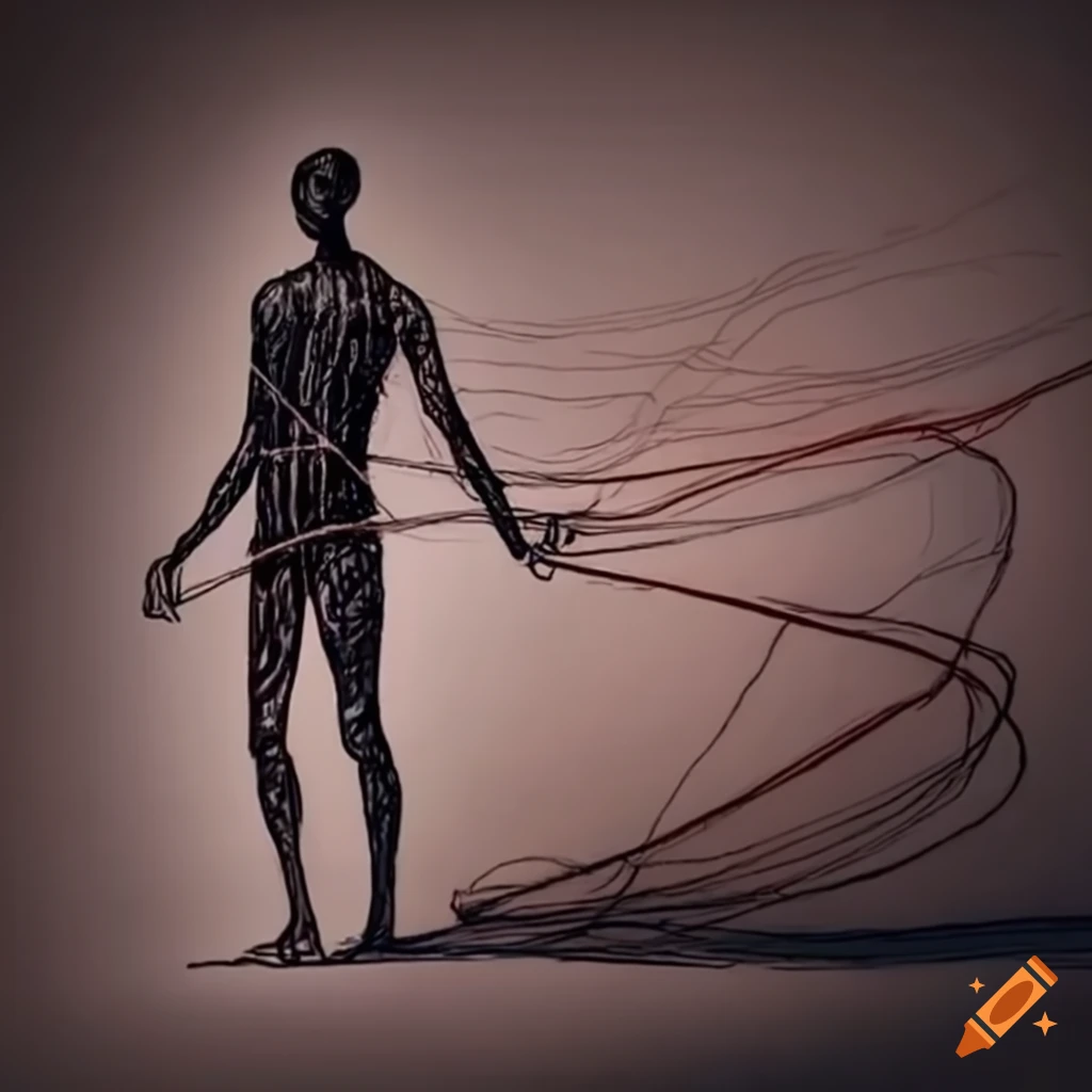 Conceptual art of a figure controlling a crowd with strings on Craiyon