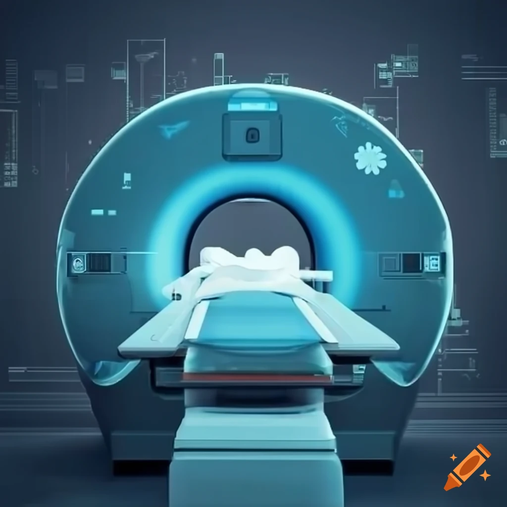 Mri machine with statistical graphs and data analytics
