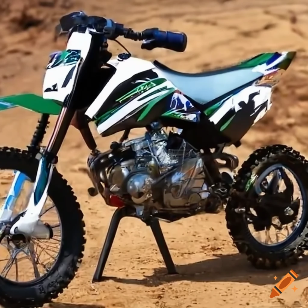 125cc pit bike racing on dirt on Craiyon