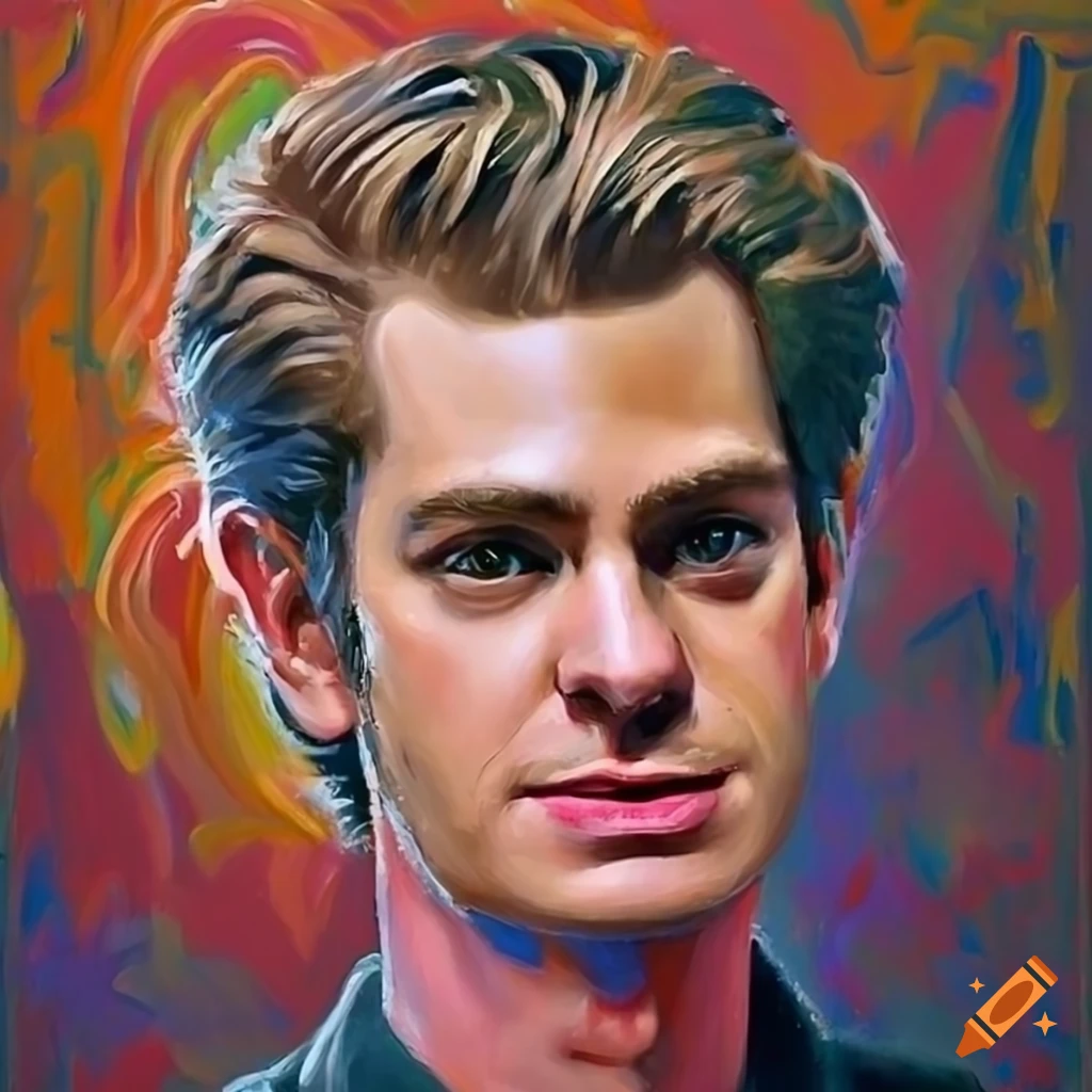 Portrait painting of andrew garfield