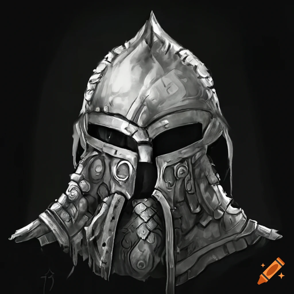 Dwarf helmet with heavy armor design