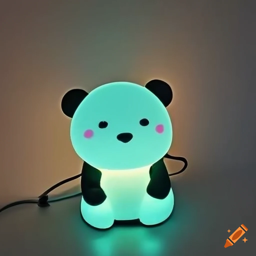 Cute panda night light desk lamp