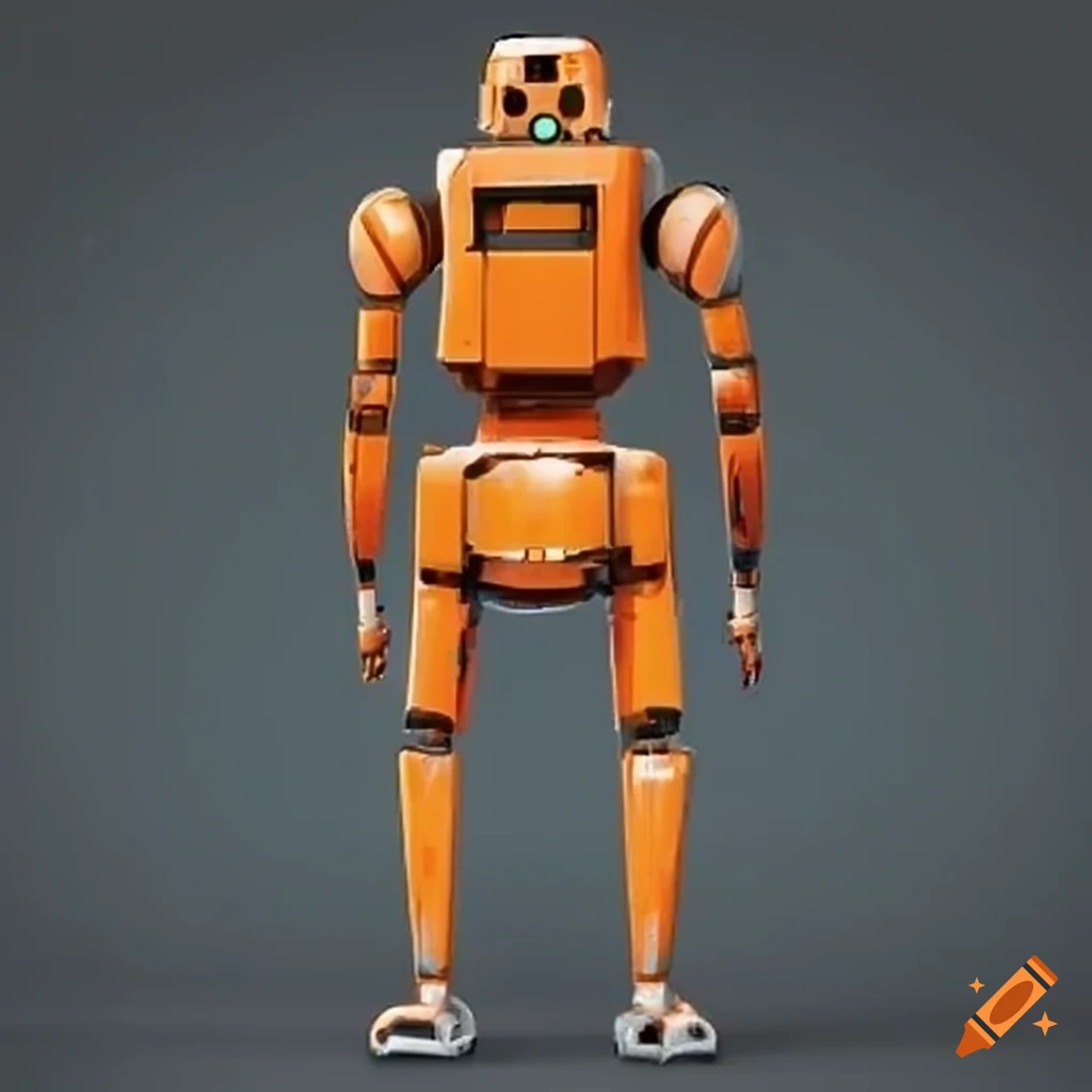 Orange l3-37 droid with friendly expression