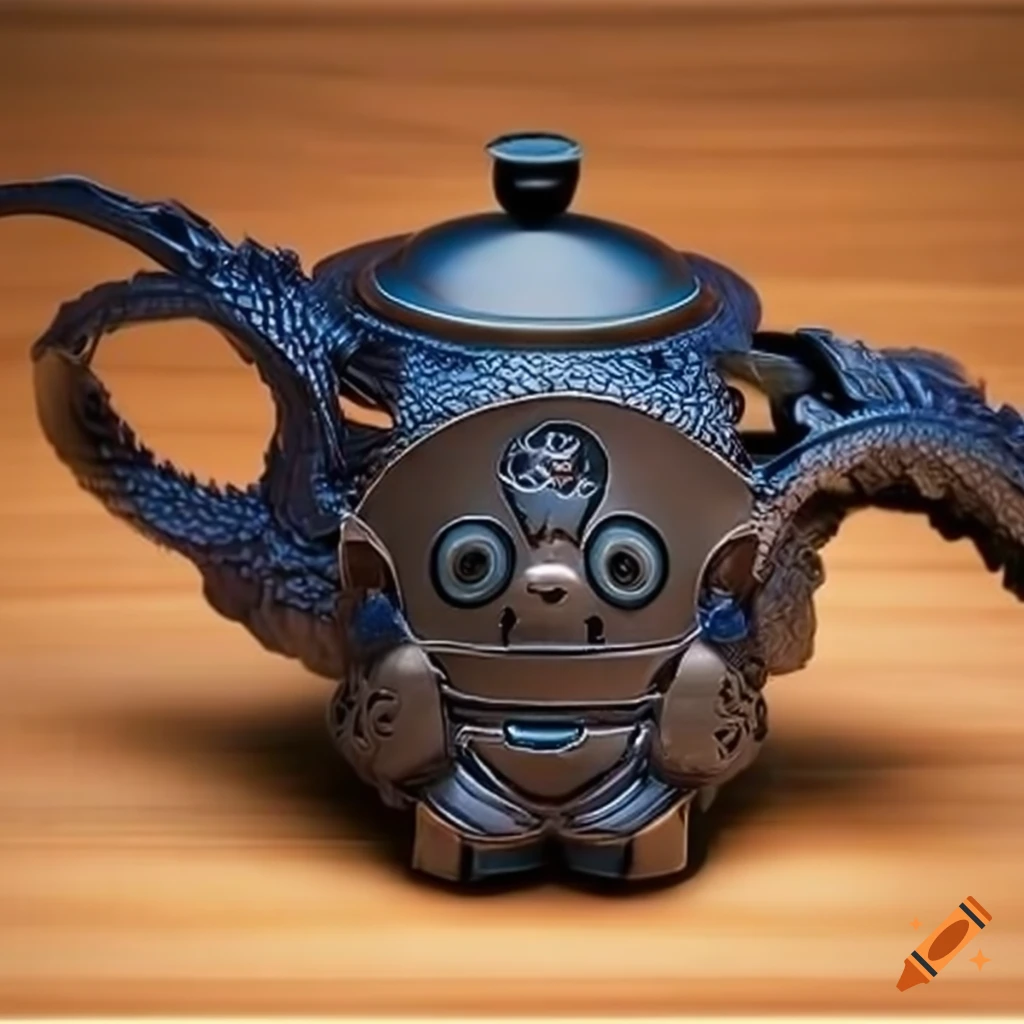 Dragon robot tea pot