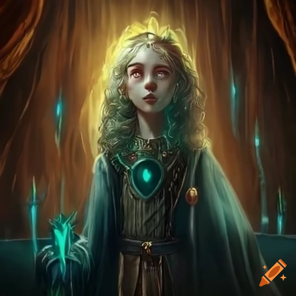 Image of a young person holding a magical artifact