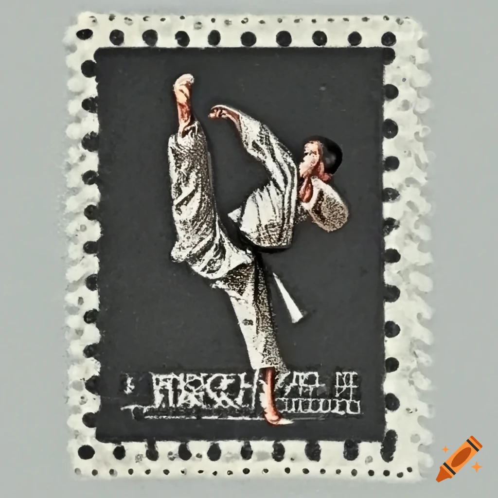Karate black belt stamp on Craiyon