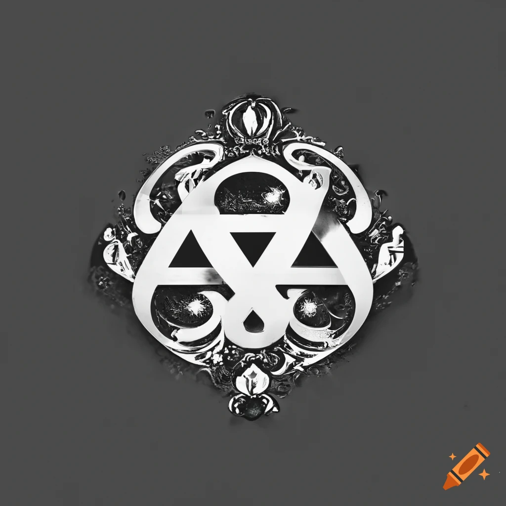 Elegant black and white c&a logo with monograms