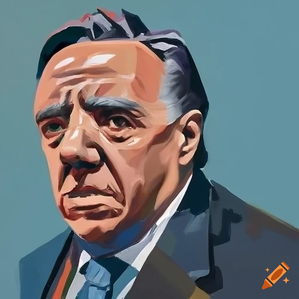 Painting portrait of francois legault on Craiyon