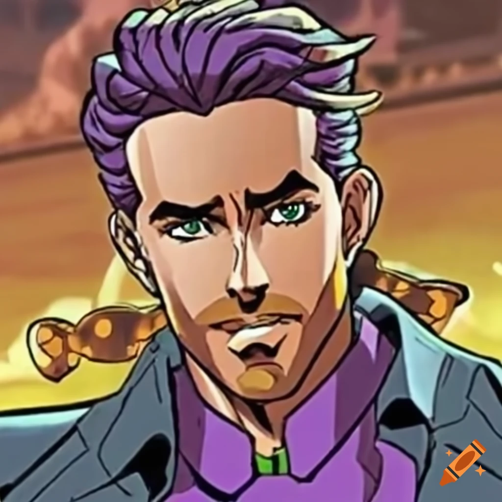 Ryan reynolds as a jojo's bizarre adventure character