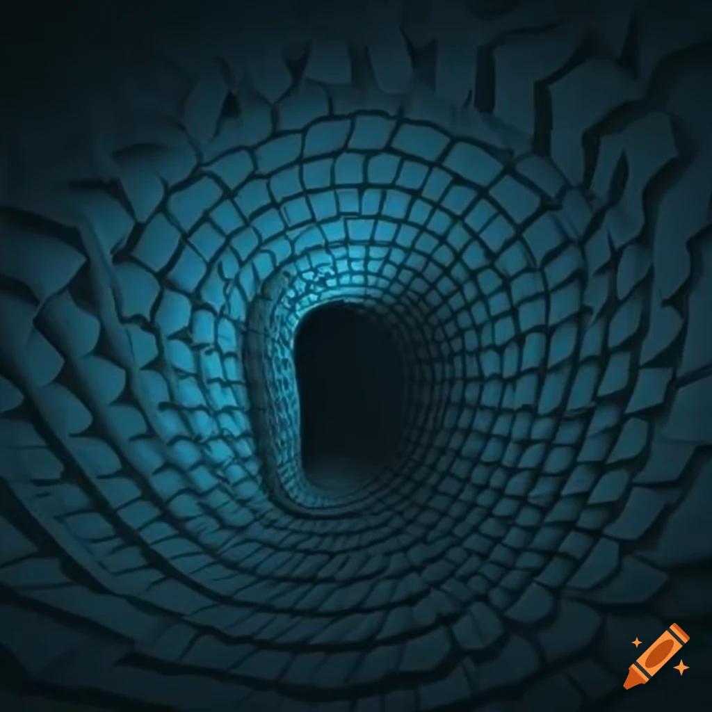 Abstract 3d core with intricate interior walls on Craiyon