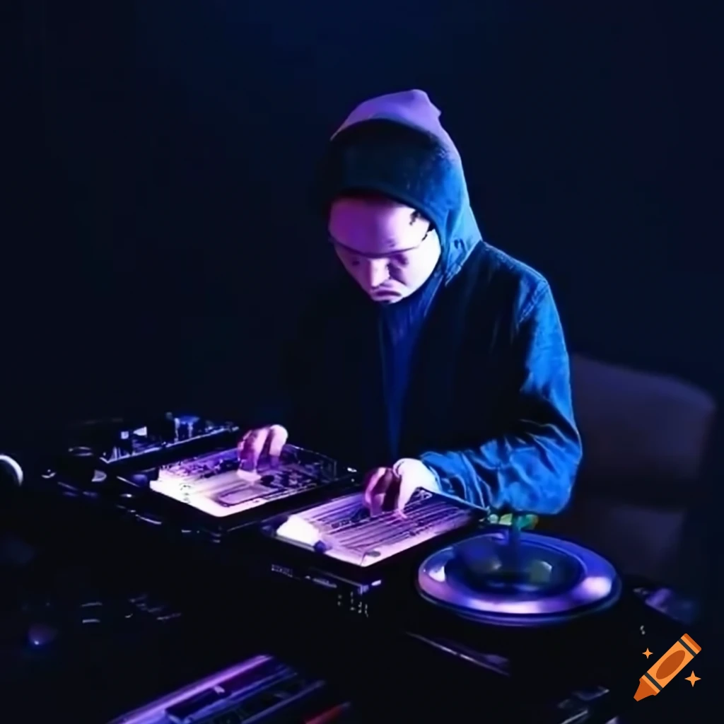 Image of a dj playing house music at home
