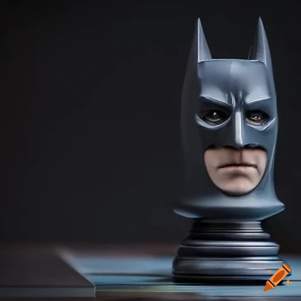 Chess knight with batman head
