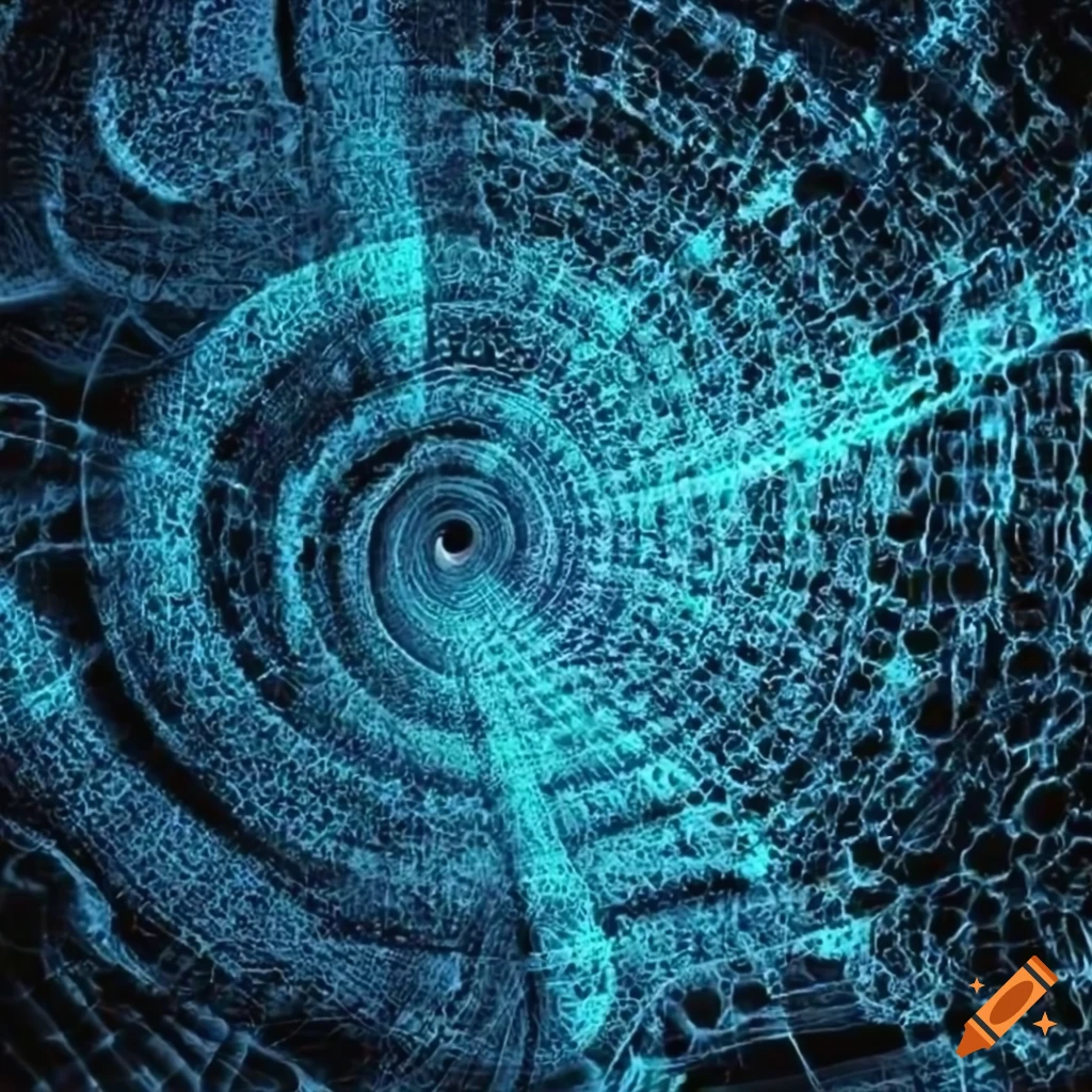 Abstract background with neural network patterns