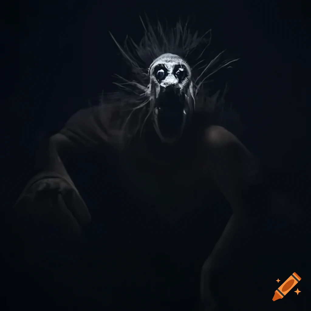 Hyper realistic illustration of the Mothman in a living room on Craiyon