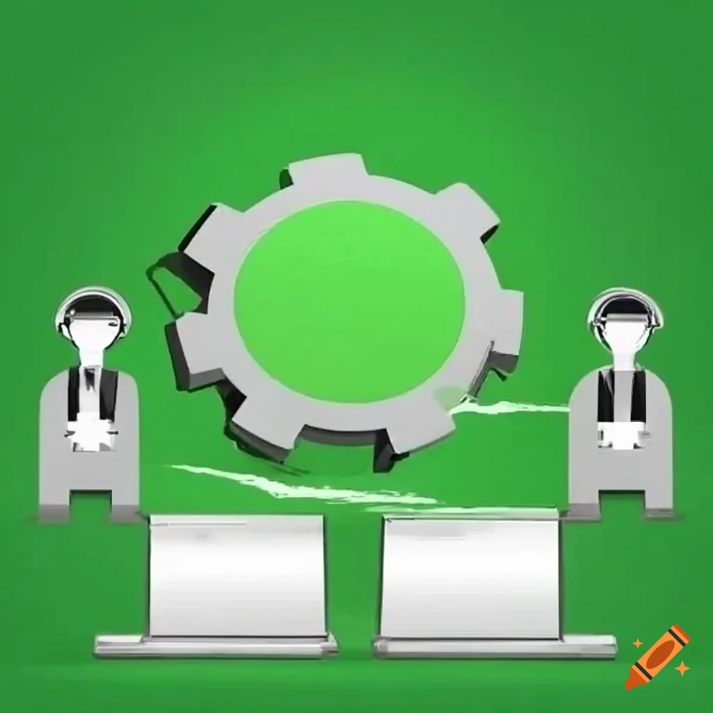 Green operations reports manager icon on Craiyon