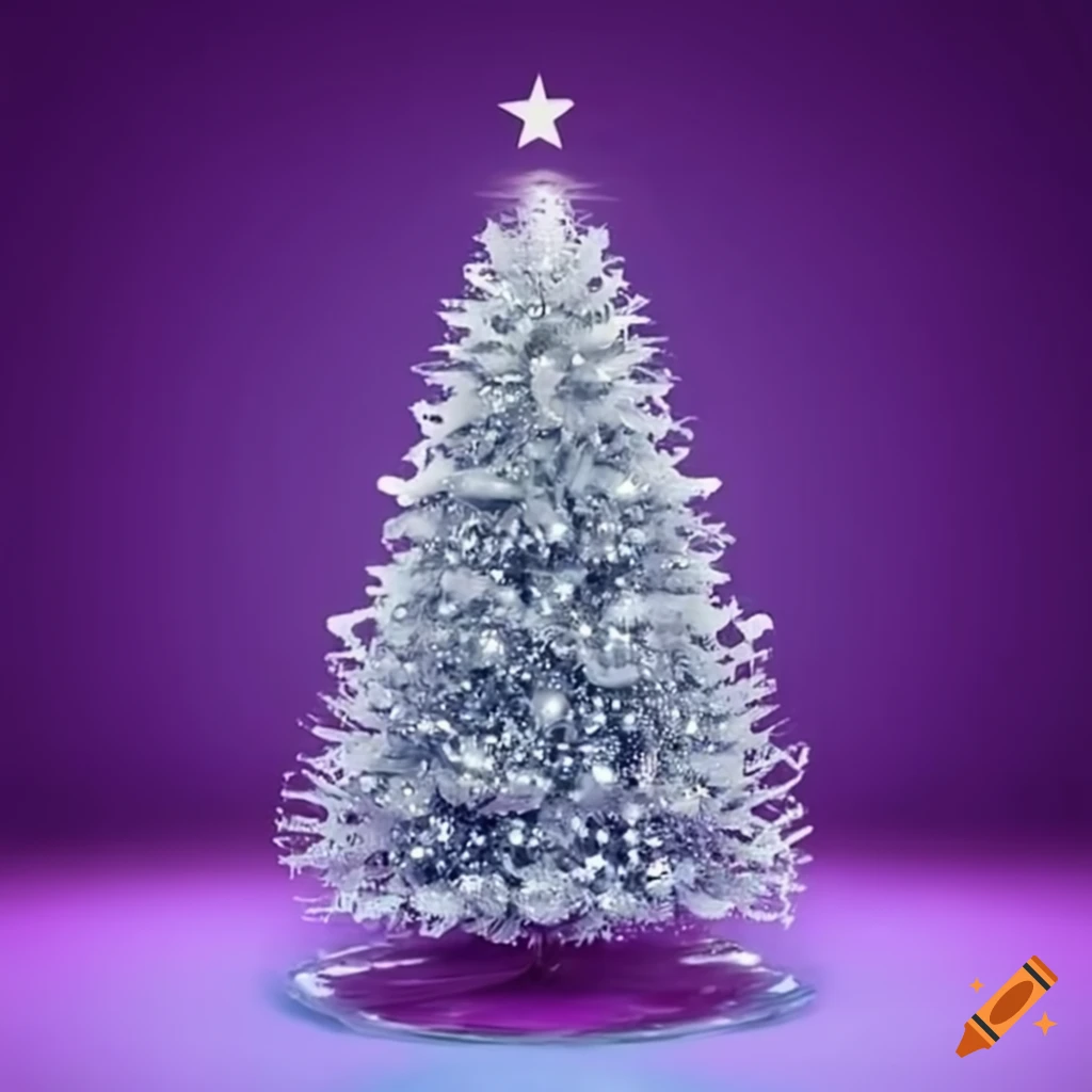 Silver christmas tree on Craiyon