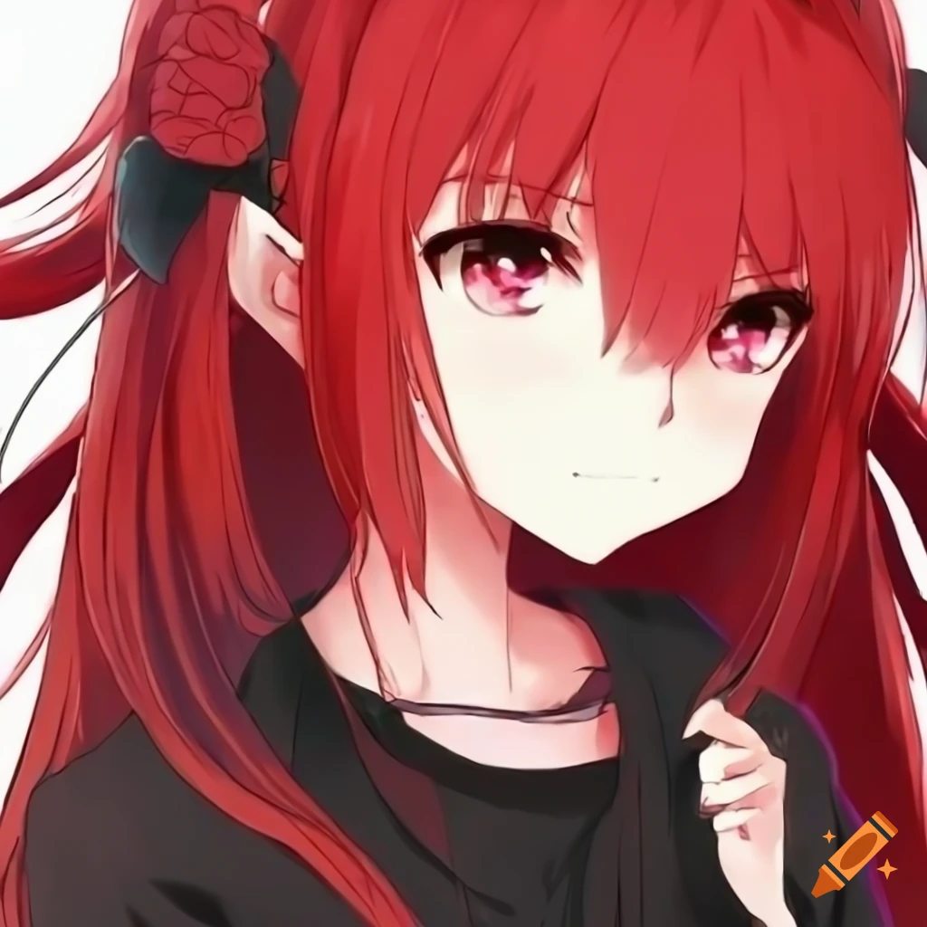 Cute anime girl in red outfit on Craiyon