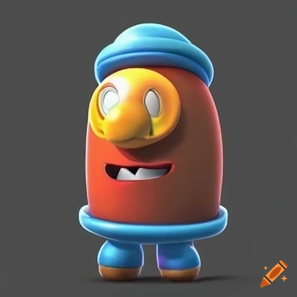 Cartoon bullet resembling super mario